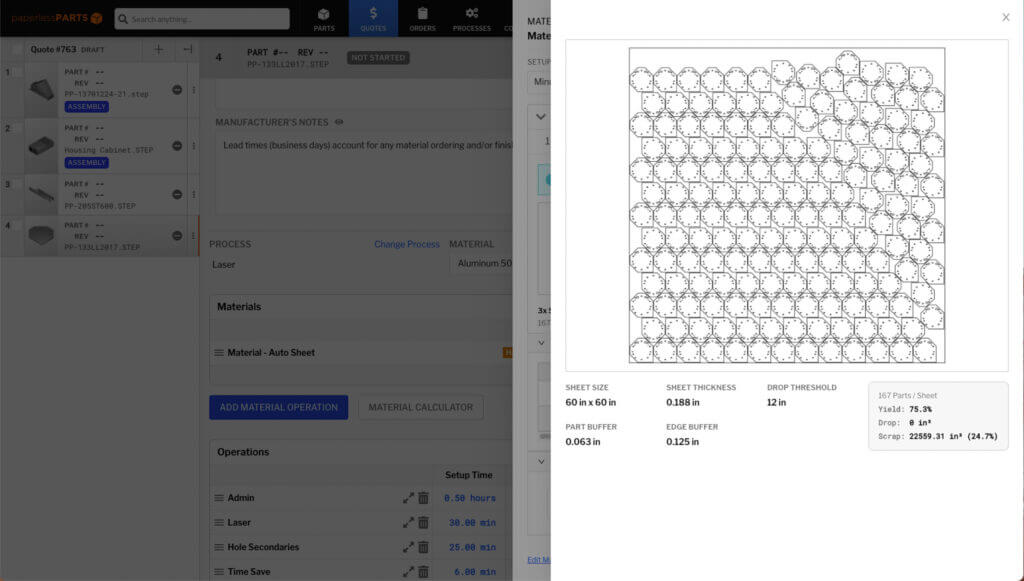 Reimagining the Sheet Metal Quoting Template