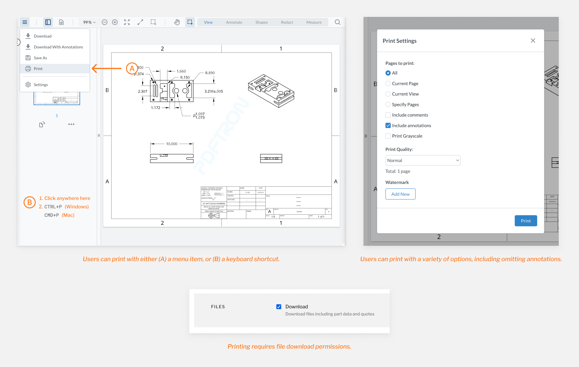Roundup: printing PDFs, embedded files in PDFs, context for ignored ...