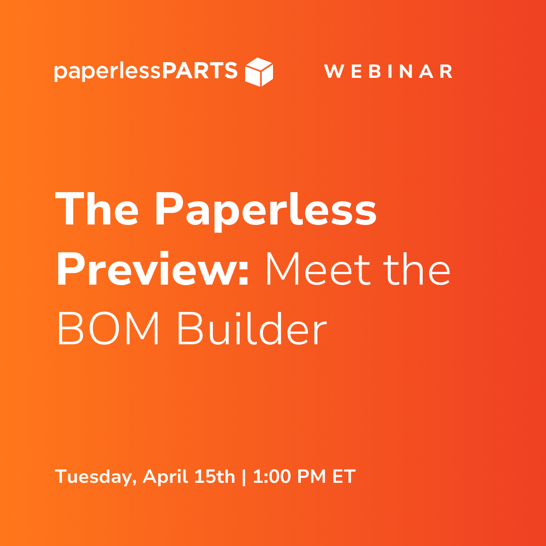 The Paperless Preview Registration – Meet the BOM Builder