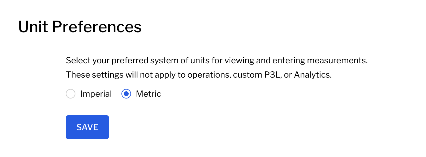 Input measurements in metric | Paperless Parts