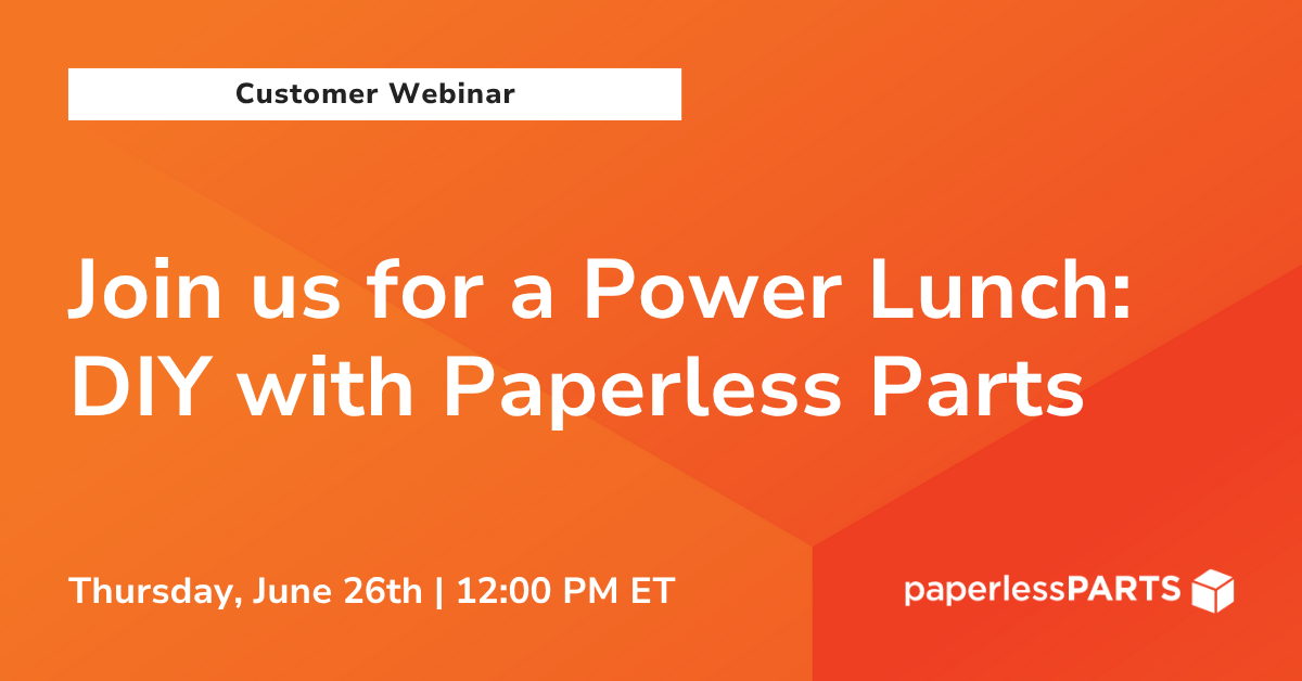 Power Lunch Registration – DIY with Paperless Parts